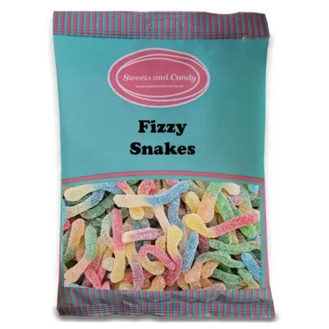 Fizzy Snakes 1Kg - Pick and Mix Sweets - Retro Sweets - Fizzy Sweets ...