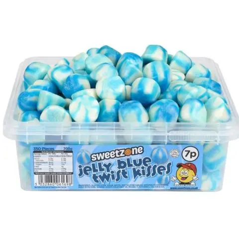 Sweetzone jelly Blue Twist Kisses Tub - Retro Sweets - Pick and Mix ...
