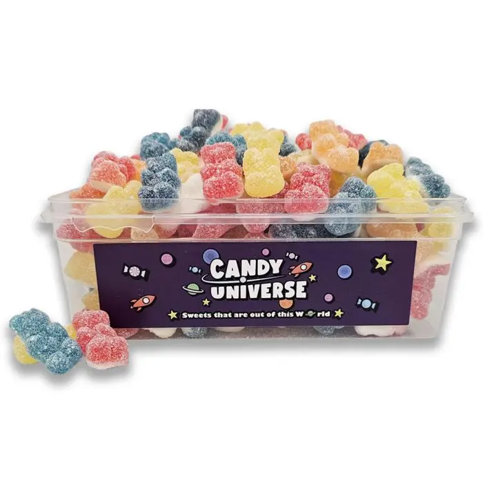 Candy Universe Fizzy Bears 800g Tub - Retro Sweet Tubs - Bulk Sweets