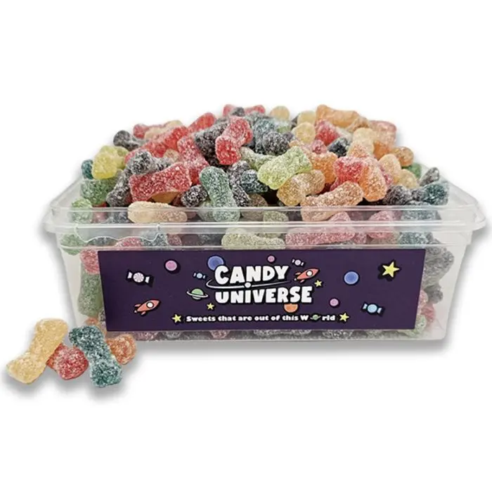 Candy Universe Fizzy Bones 800g Tub - Retro Sweet Tubs - Bulk Sweets