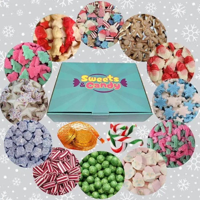 Christmas Sweets and Chocolate Hamper Box - Festive Hampers and Gifts