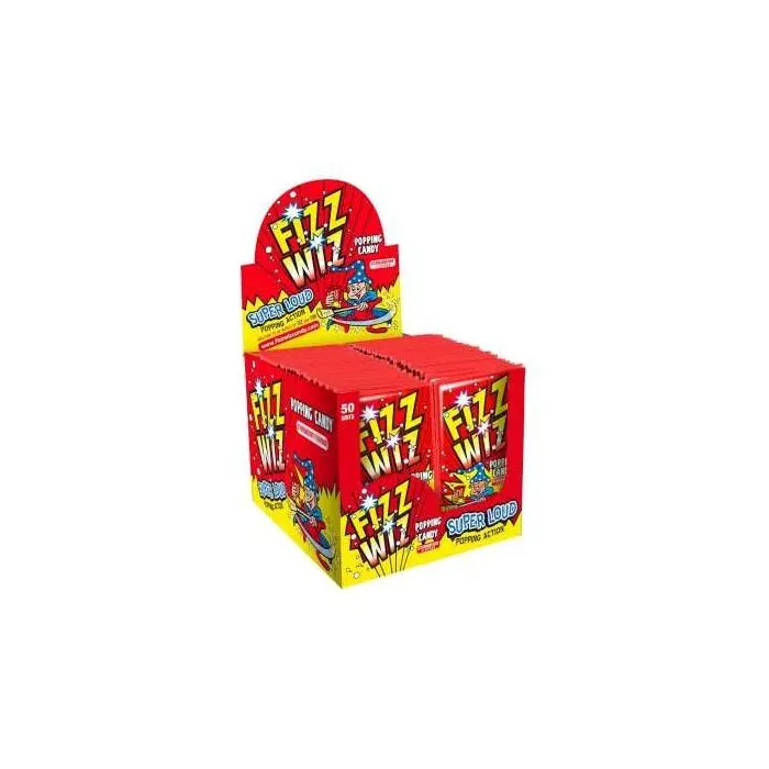 Fizz Wiz Strawberry Popping Candy - Pack of 50 - Retro Sweets - Popping ...