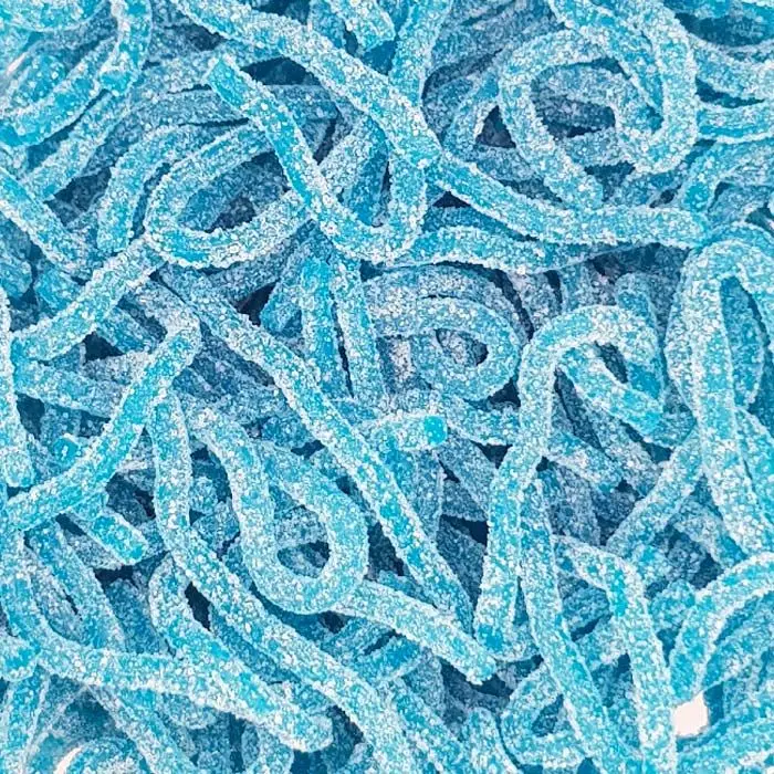 Fizzy Blue Raspberry Laces 200g - Retro Sweets - Pick and Mix sweets