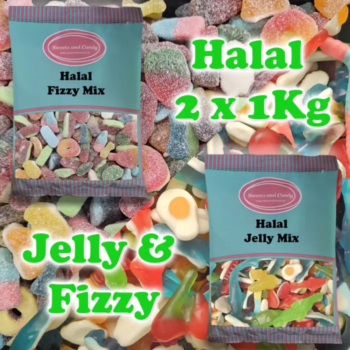 Halal Sweet Bundle 2kg - Certified Jelly & Fizzy Mix | Sweets & Candy