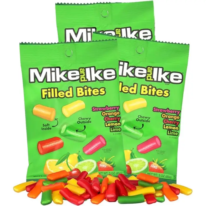 Mike and Ike Filled Bites 85g - 3 Pack - American Sweets - American ...