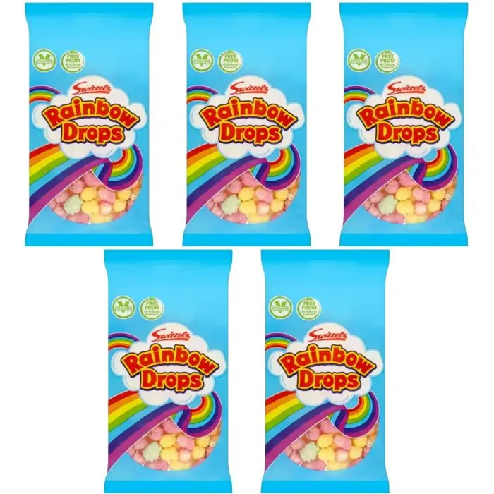 Swizzels Rainbow Drops 5 Pack - Retro Sweets - Swizzels Sweets - Vegan ...