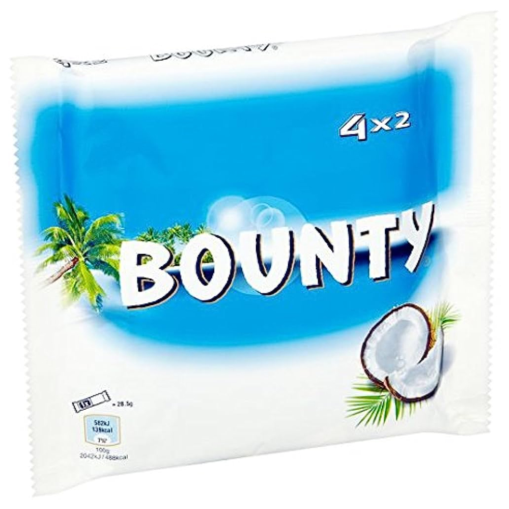 Bounty - 4 Pack - Chocolate Bars - Multipack Chocolate and Sweets ...