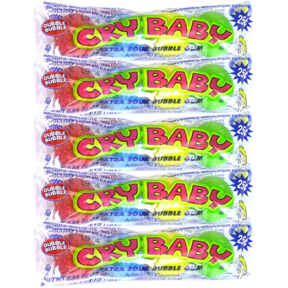 Cry Baby Extra Sour Bubblegum 5 Pack - American Sweets - American Candy ...
