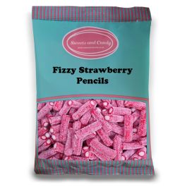 Fizzy Strawberry Pencils 1kg Bulk Bag | Sweets & Candy