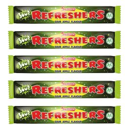 Refresher Bars - Sour Apple - 5 Pack - Retro Sweets - Chewy Sweets ...
