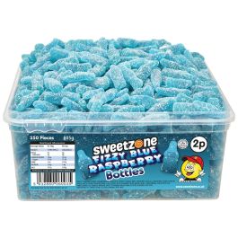 Sweetzone Fizzy Blue Raspberry Bottles Tub - Retro Sweets - Pick and ...