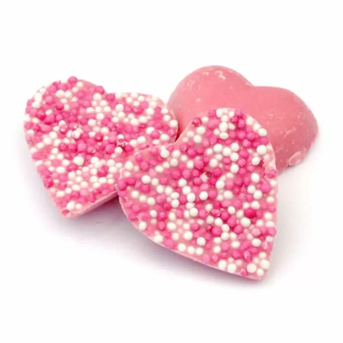 Pink Hearts 100g - Retro Sweets - Pick and Mix Sweets - Chocolate Sweets