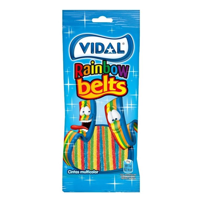 Vidal Fizzy Rainbow Belts 100g - Retro sweets - Pick and Mix sweets Vidal Fizzy Rainbow Belts 100g - Retro sweets - Pick and Mix sweets