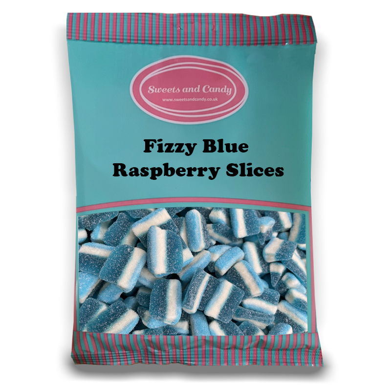 Fizzy Blue Raspberry Slices 1Kg - Pick and Mix Sweets - Retro Sweets ...
