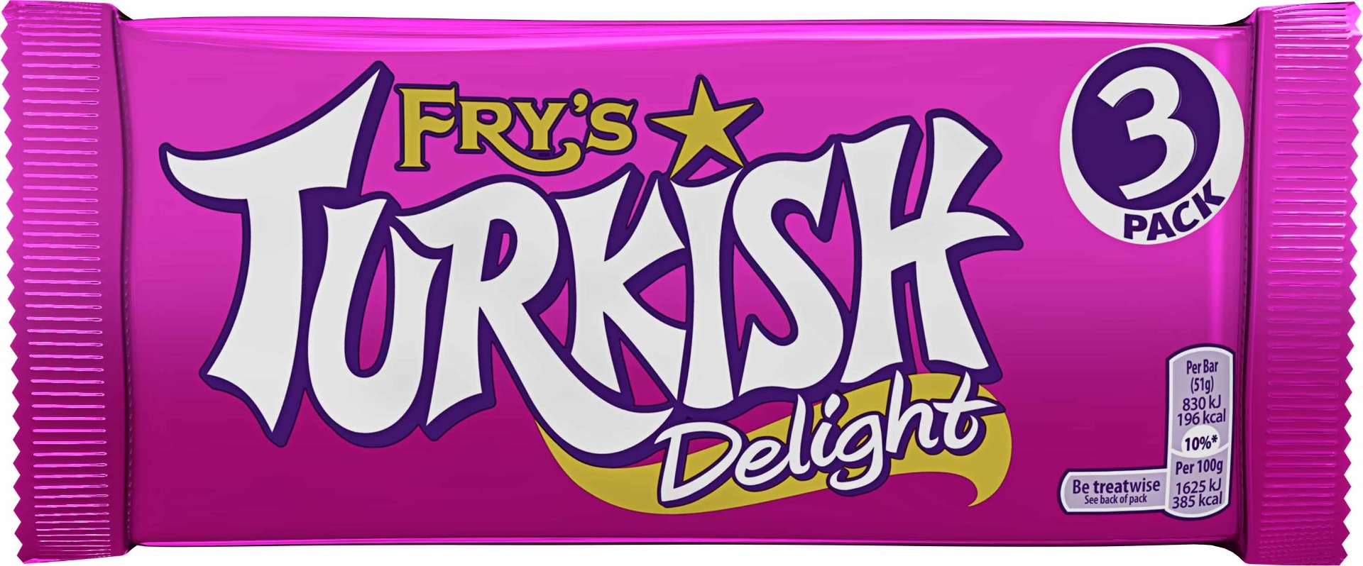 Fry's Turkish Delight - 3 Pack - Chocolate Bars - Multipack Chocolate ...