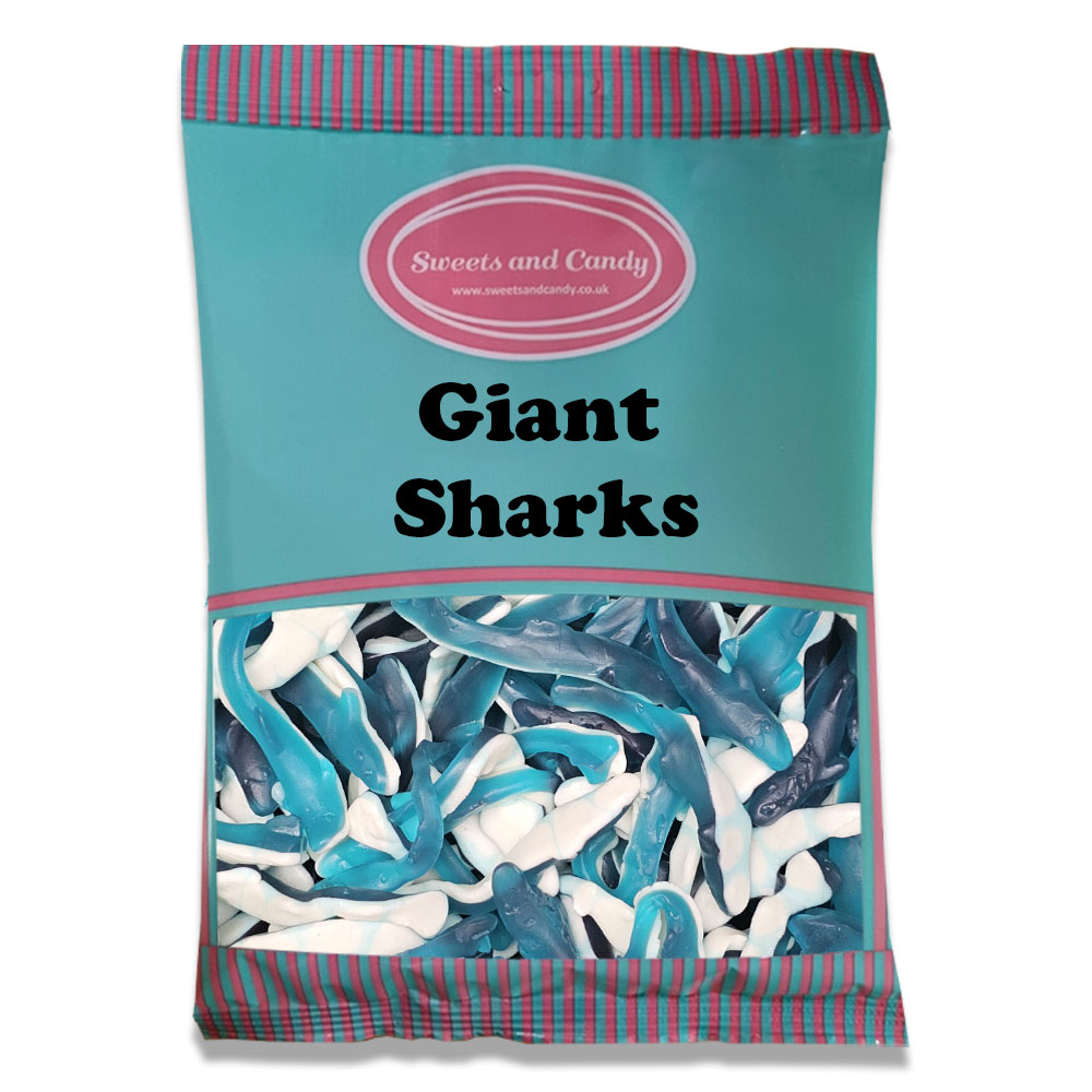 Giant Sharks 1Kg - Blue Sweets - 1Kg Blue Sweets - Pick and Mix Sweets