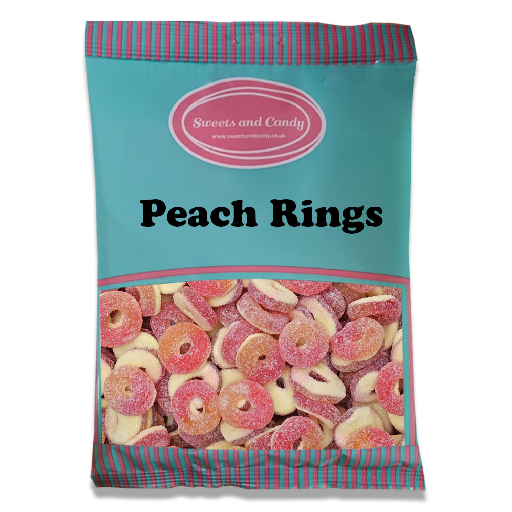 Peach Rings 1kg - Retro Sweets - Pick and Mix Sweets - Peach Sweets