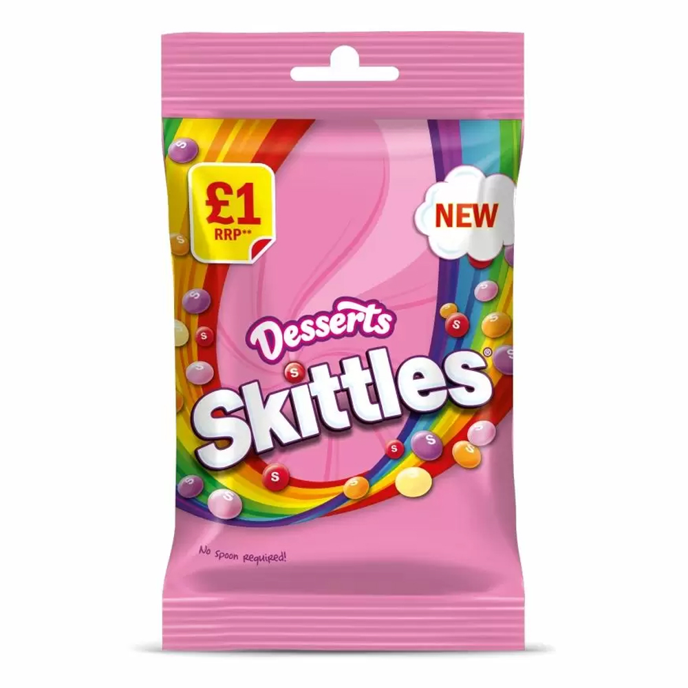 Skittles Desserts Fruits 125g - Retro Sweets - One Pound Sweets - Pick ...