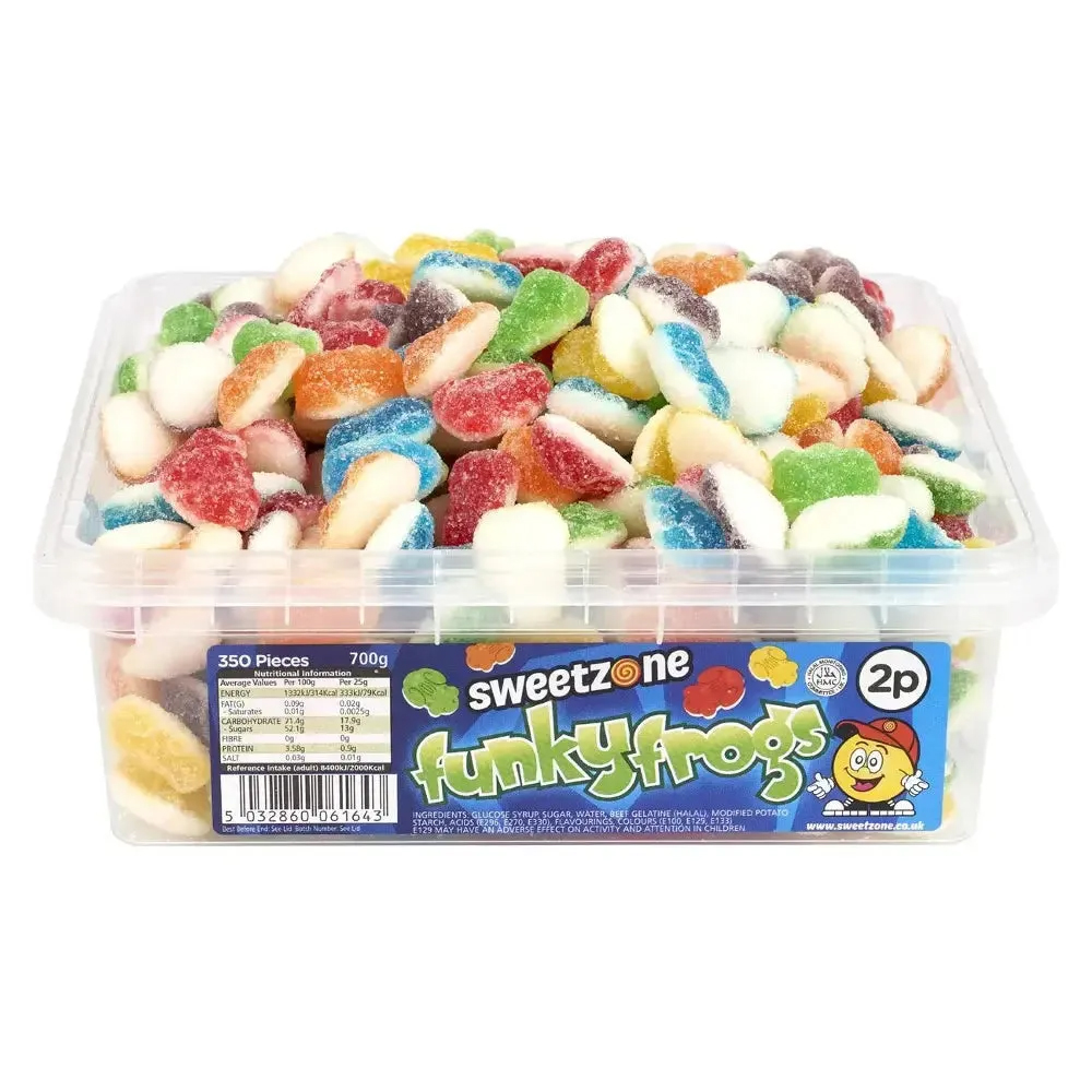 Sweetzone Funky Frogs Tub - Retro Sweets - Pick and Mix Sweets - Halal ...