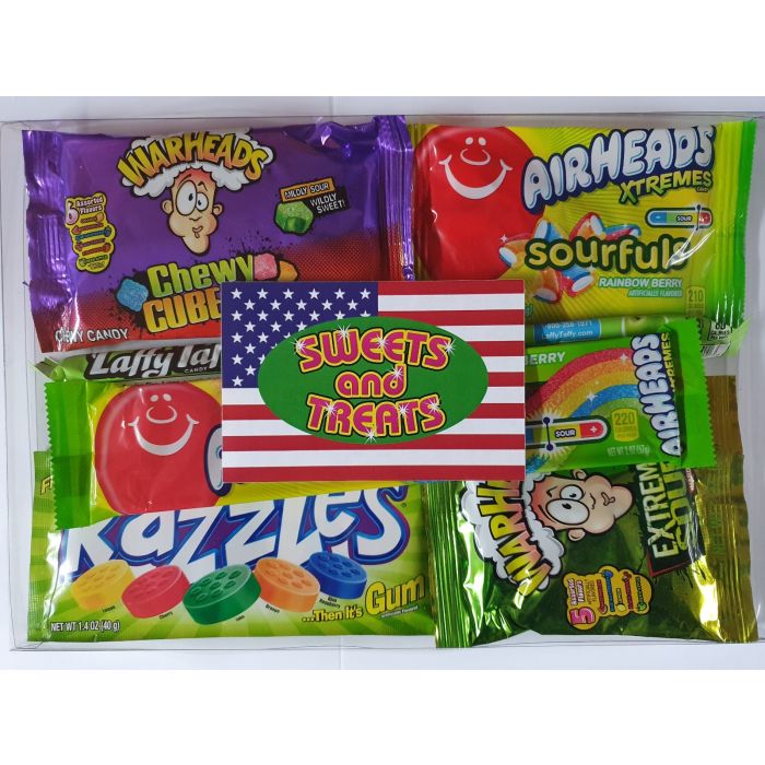American Sour Sweets Large Gift Box - American Sweets - American Candy