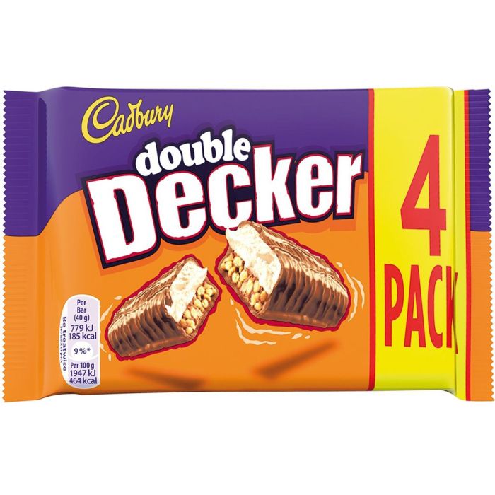 Cadbury Double Decker - 4 Pack - Chocolate Bars - Multipack Chocolate ...