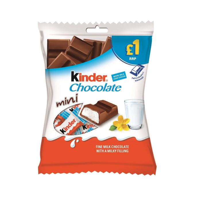 Kinder Chocolate Mini's Sharing Bag - Chocolate Sweets - Retro sweets ...