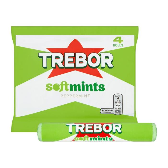 Trebor Softmints Peppermint - 4 Pack - Retro Sweets - Mint Sweets ...