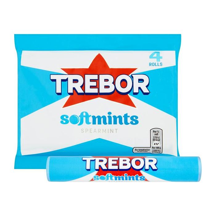 Trebor Softmints Spearmint 4 Pack - Retro Sweets - Multipack Sweets ...